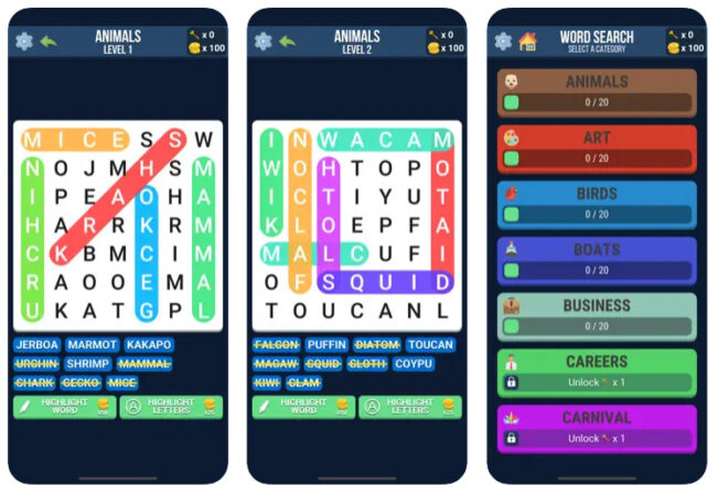 Word Search Game - Gaming Squad